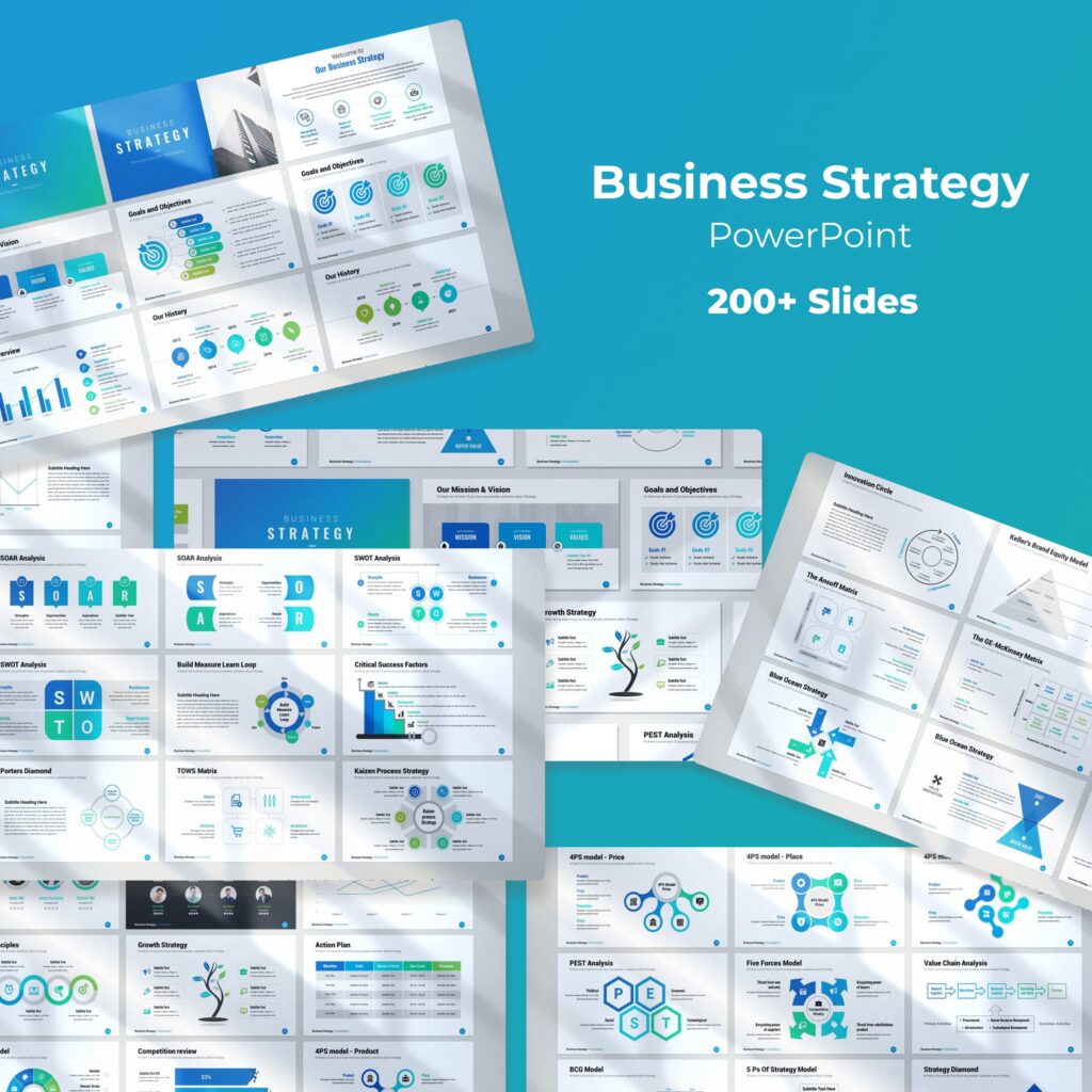 Business Strategy PowerPoint – MasterBundles