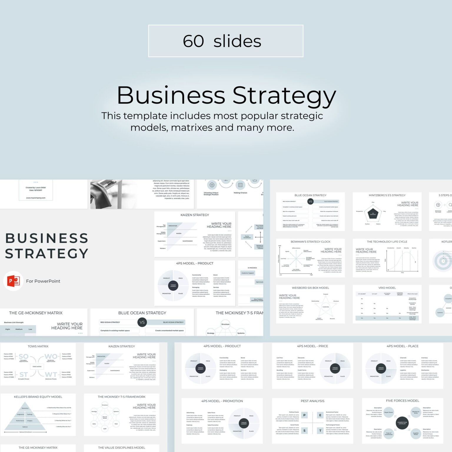 Business Strategy PowerPoint – MasterBundles