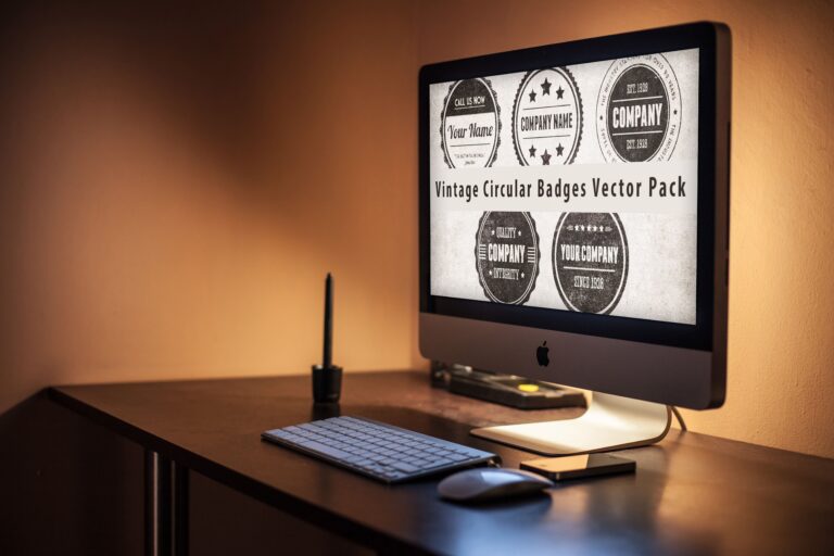 Vintage Circular Badges Vector Pack – MasterBundles