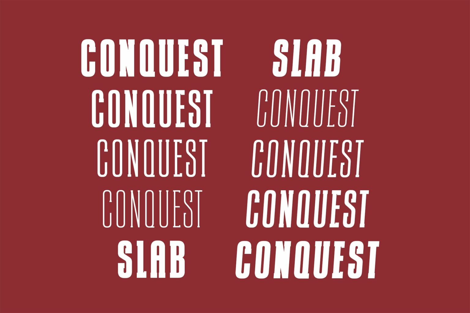 Conquest Sans & Slab Serif – MasterBundles