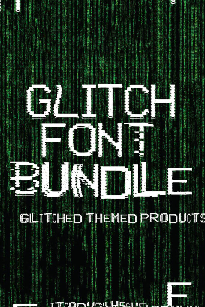 Glitch Font Bundle - 39 Glitch Fonts & BONUSES - MasterBundles