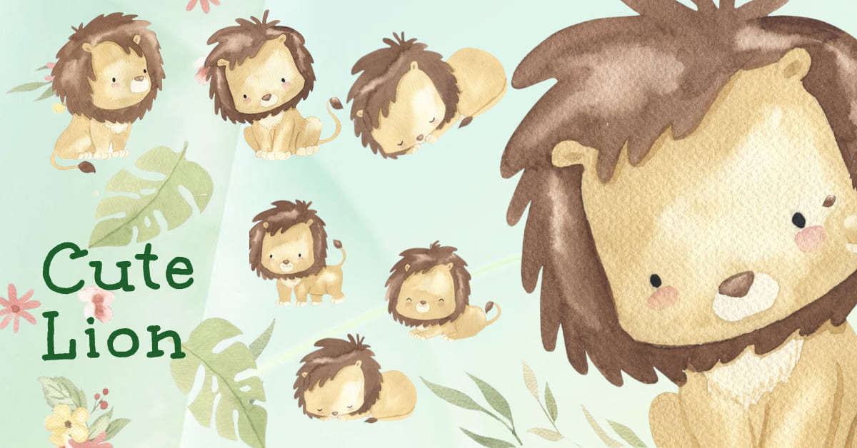 Lion Clipart. Safari Animal – MasterBundles