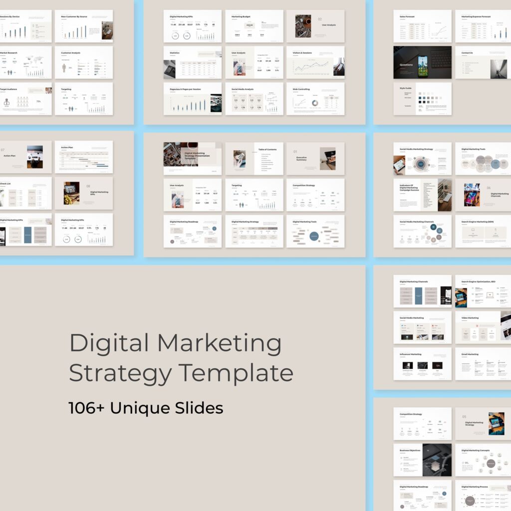 Digital Marketing Strategy Template – MasterBundles
