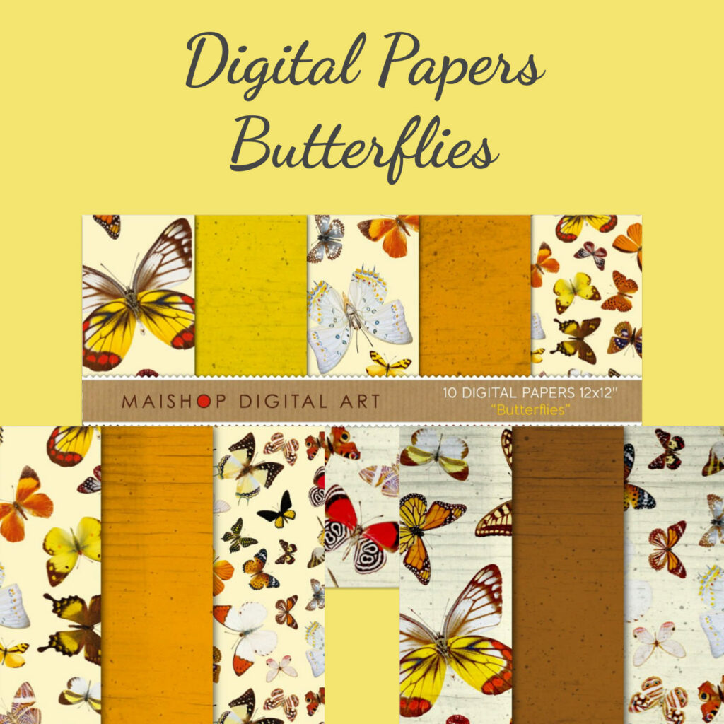 Digital Papers Butterflies – MasterBundles