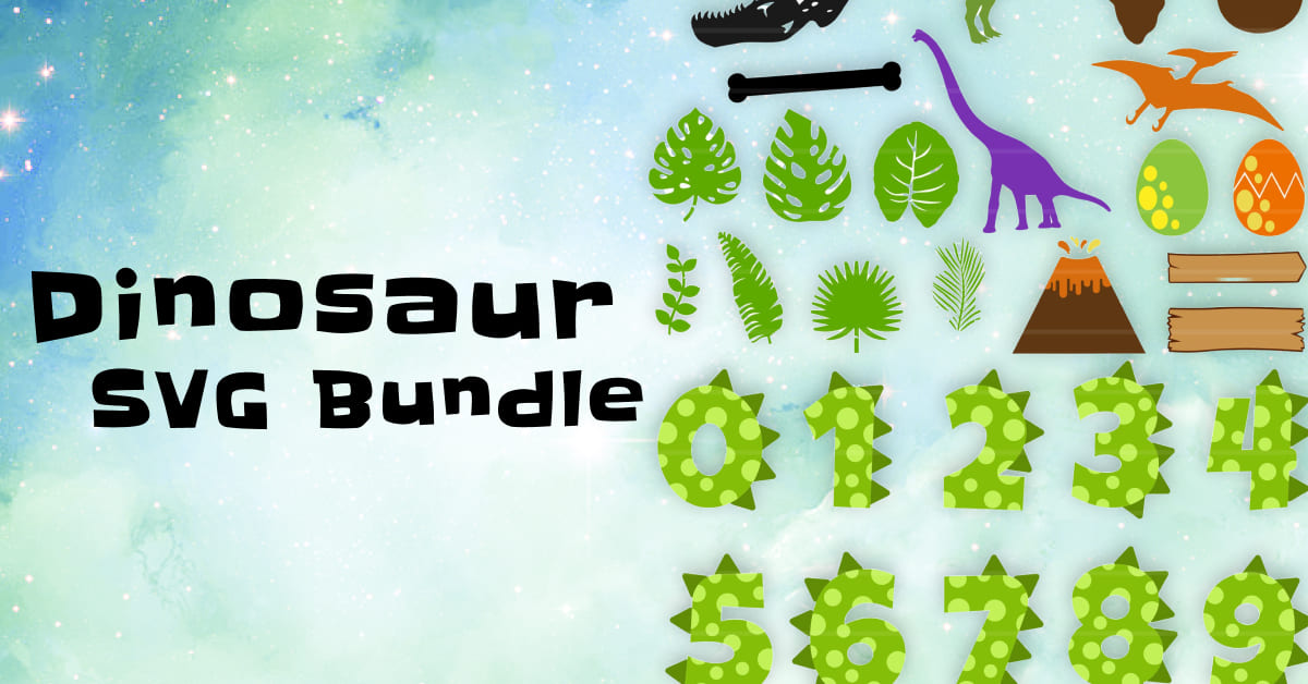 Dinosaur Theme SVG Bundle,Dinosaur Numbers – MasterBundles