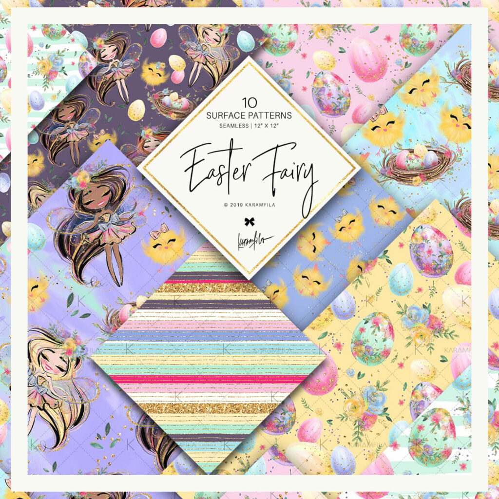 Easter Fairy Patterns – MasterBundles