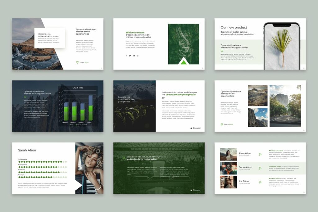 Elevation Modern Powerpoint Template | Master Bundles