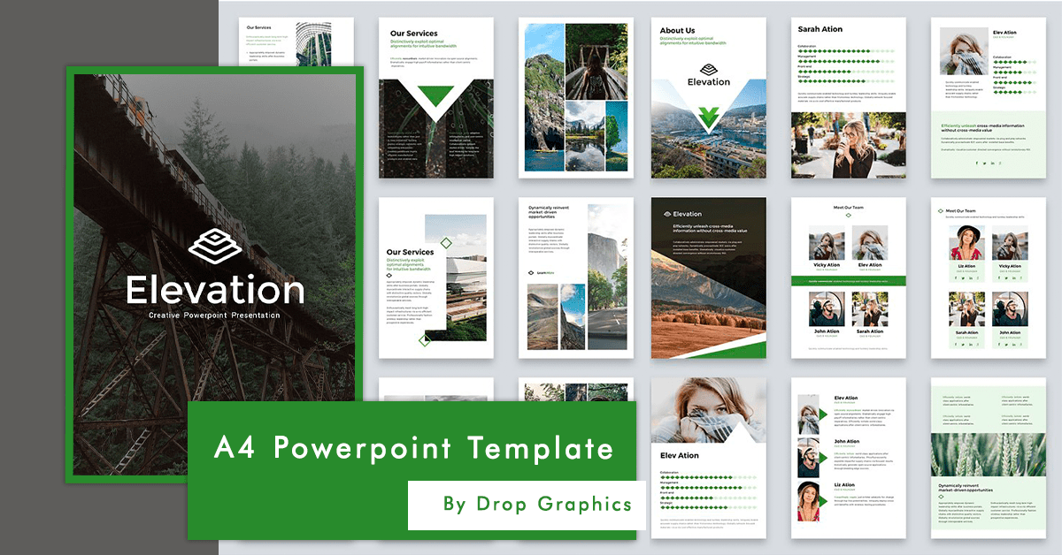 A4 Elevation Powerpoint Template – MasterBundles