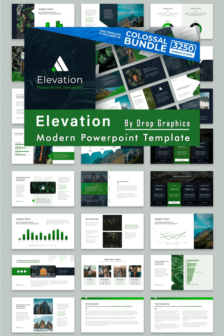 Elevation Modern Powerpoint Template – MasterBundles