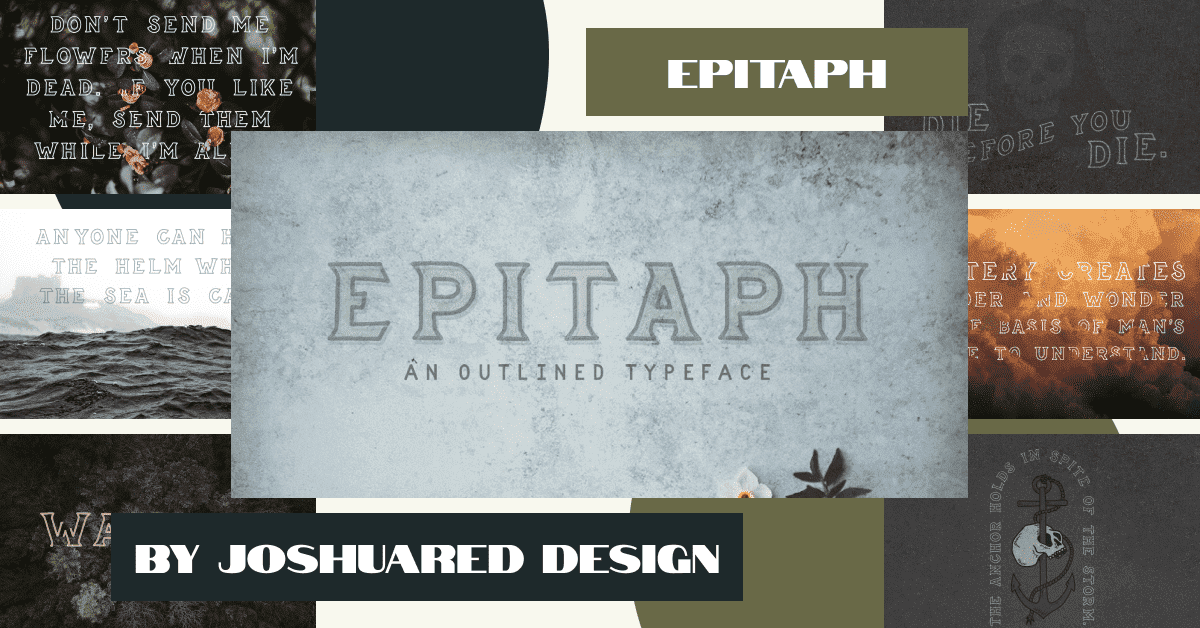 Epitaph Outlined Typeface – MasterBundles