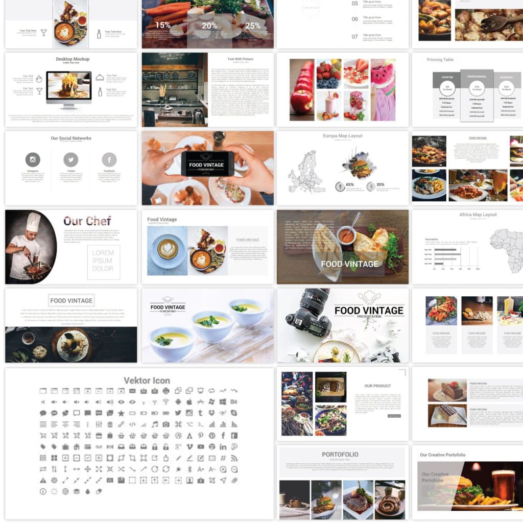 Food Vintage Powerpoint Template – MasterBundles