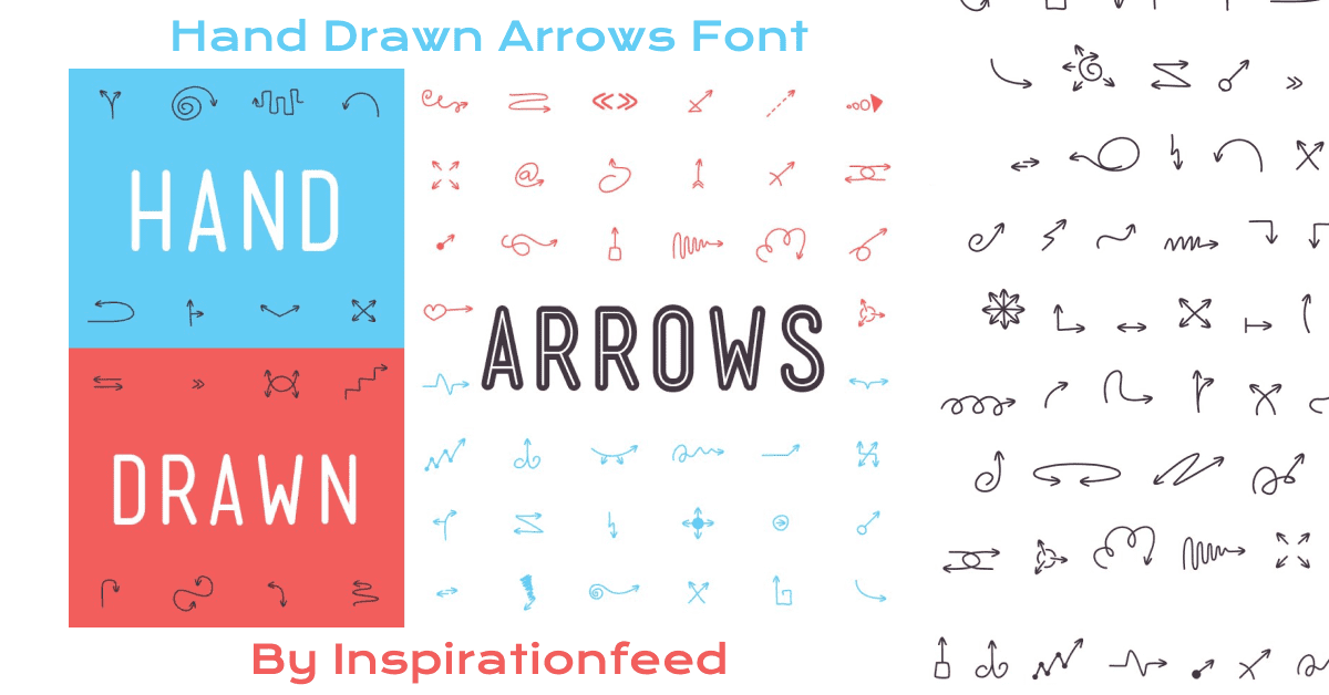 Hand Drawn Arrows Font – MasterBundles
