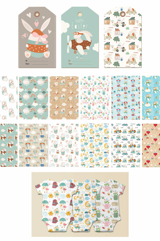 Happy Easter Pattern Easter Gift Tag – MasterBundles