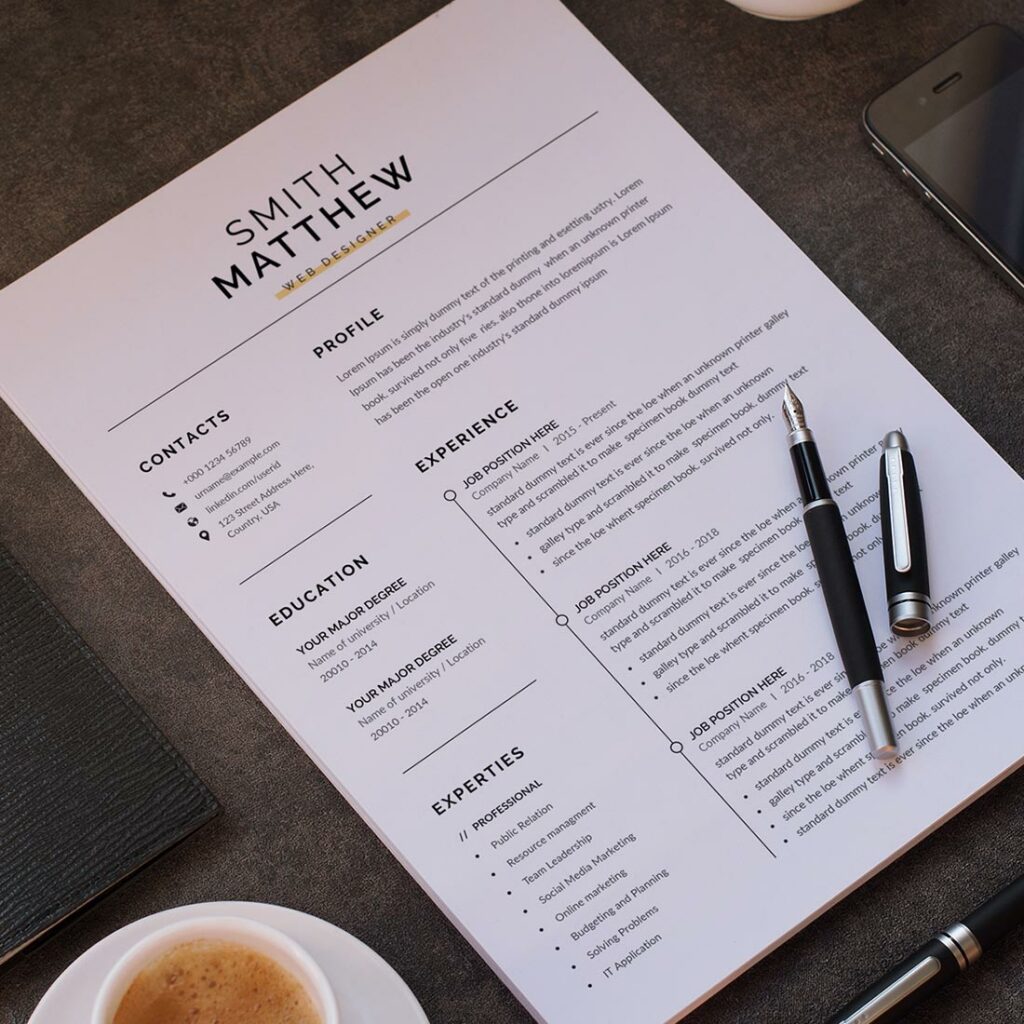 Clean Resume Template With Cover Letter - MasterBundles