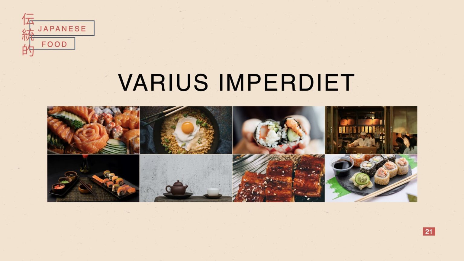 Japan Food Presentation Template: 50 Slides PPTX, KEY, Google Slides ...