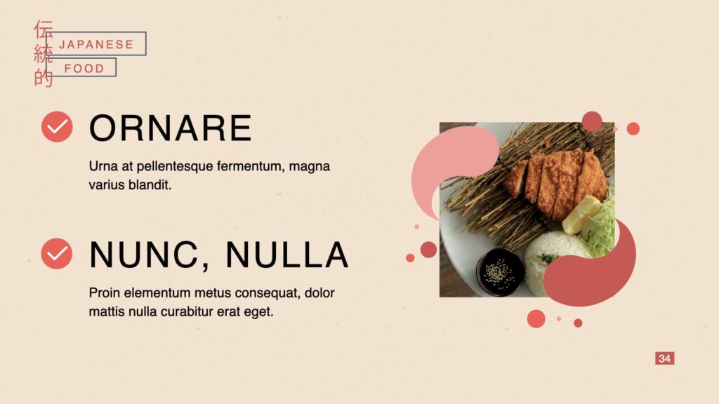 Japan Food Presentation Template: 50 Slides PPTX, KEY, Google Slides ...