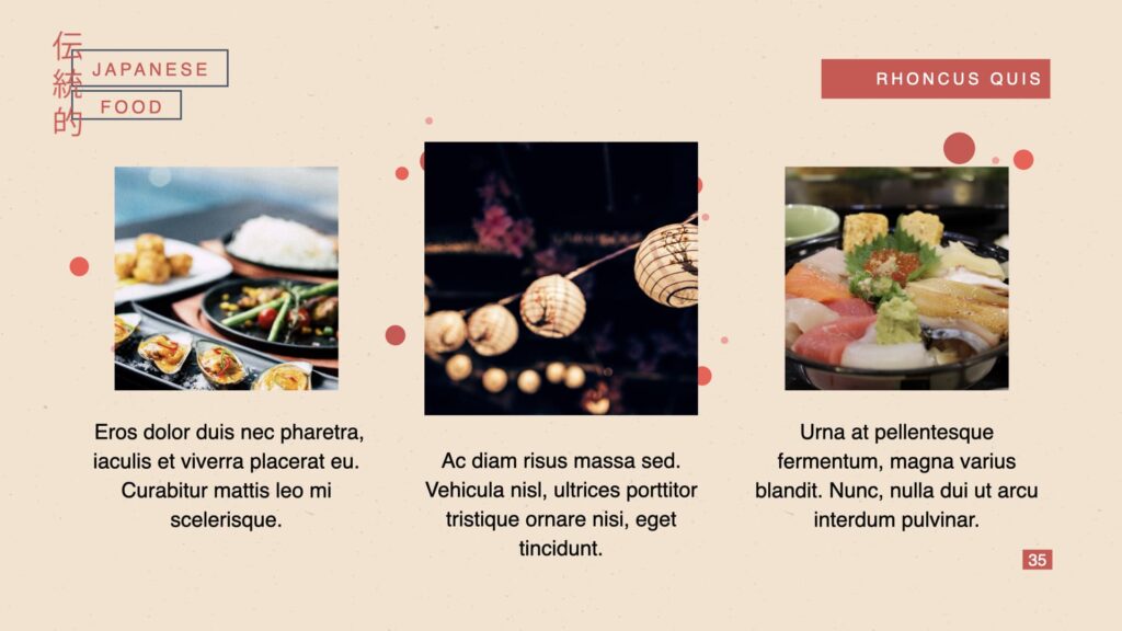 Japan Food Presentation Template: 50 Slides PPTX, KEY, Google Slides ...