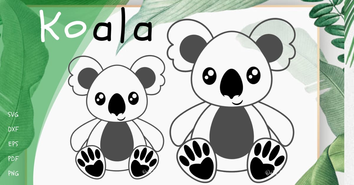Koala SVG / PNG / EPS / DXF Files - MasterBundles