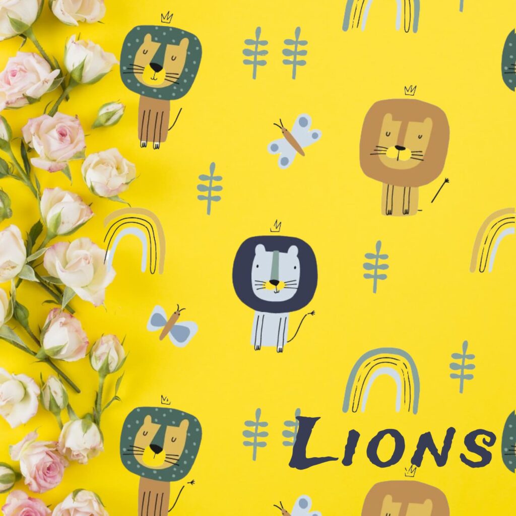 Lion Patterns & Posters – MasterBundles