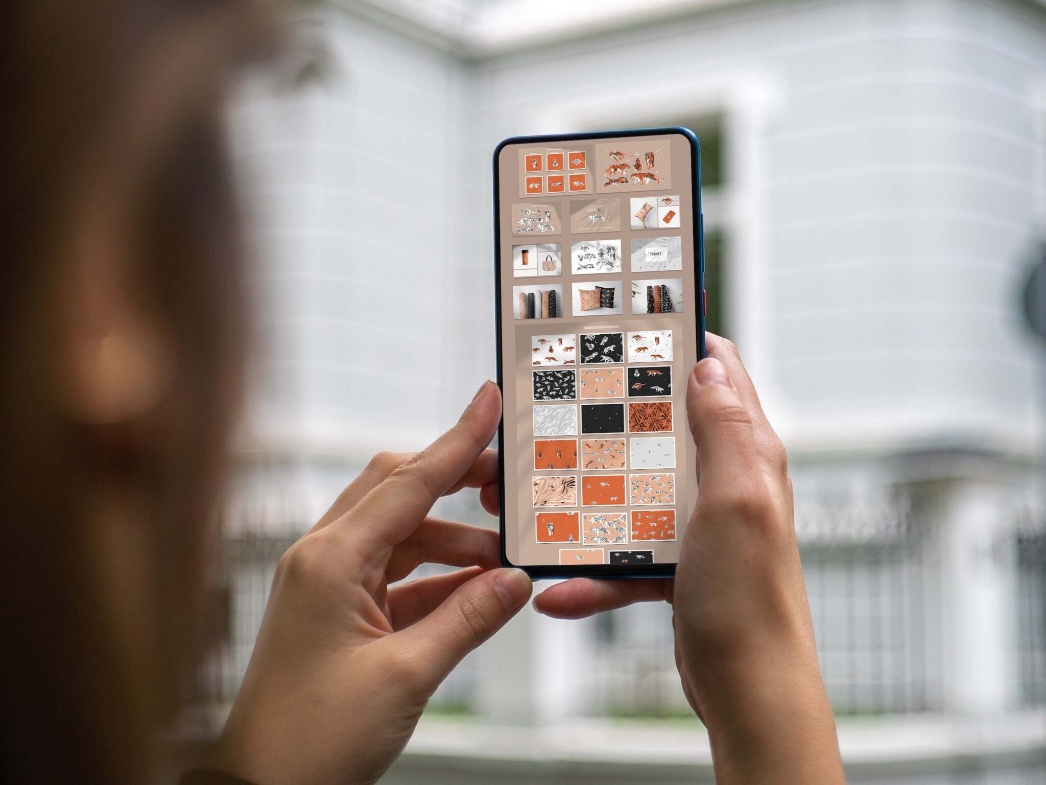 White Tiger Patterns & Elements – MasterBundles