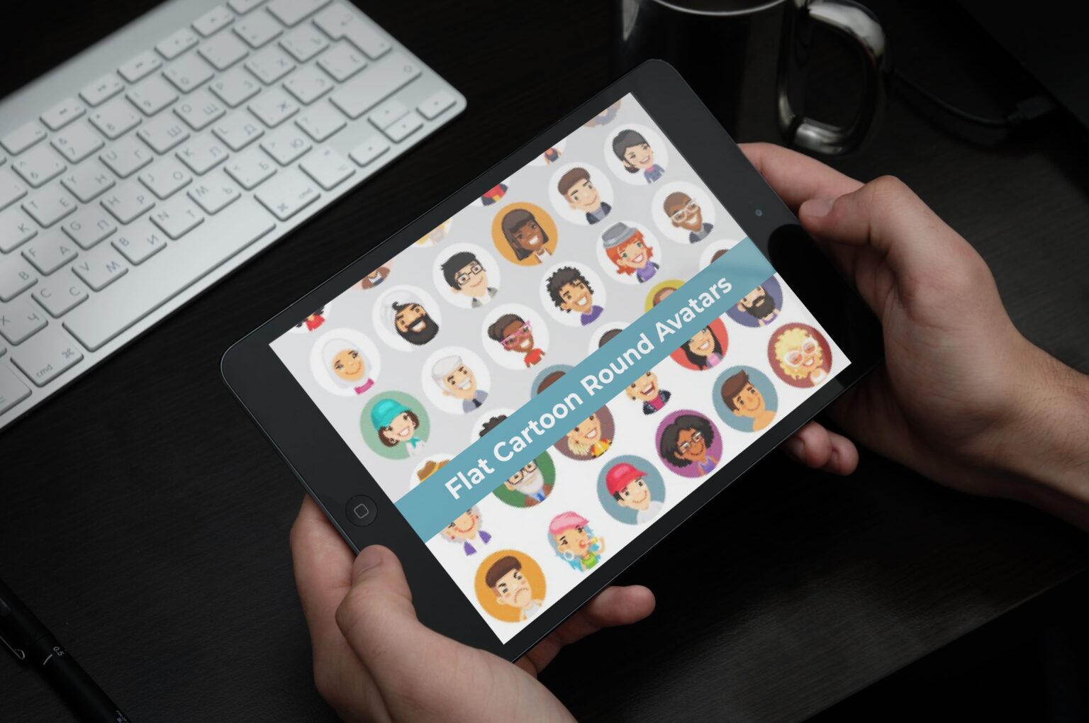 Flat Cartoon Round Avatars – MasterBundles