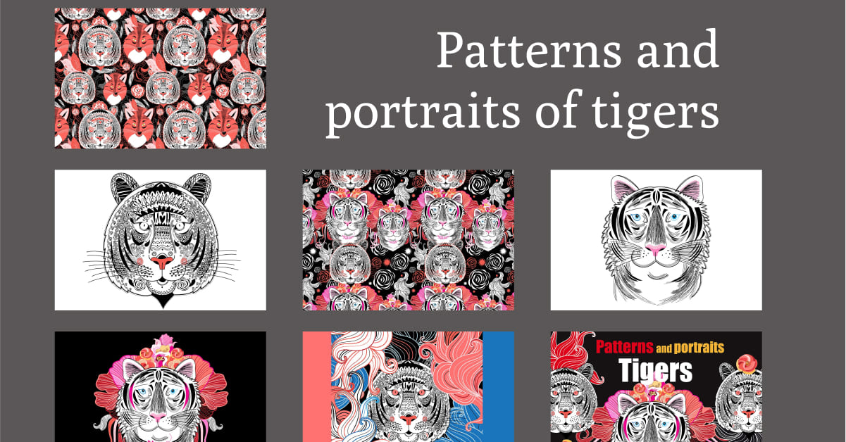 Patterns and Portraits of Tigers – MasterBundles
