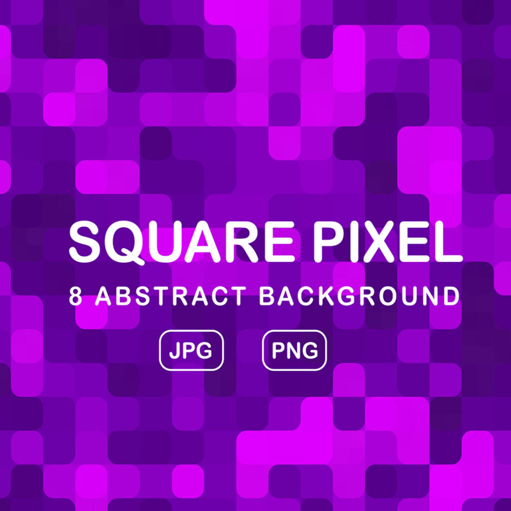 8 Square Pixel Abstract background - MasterBundles