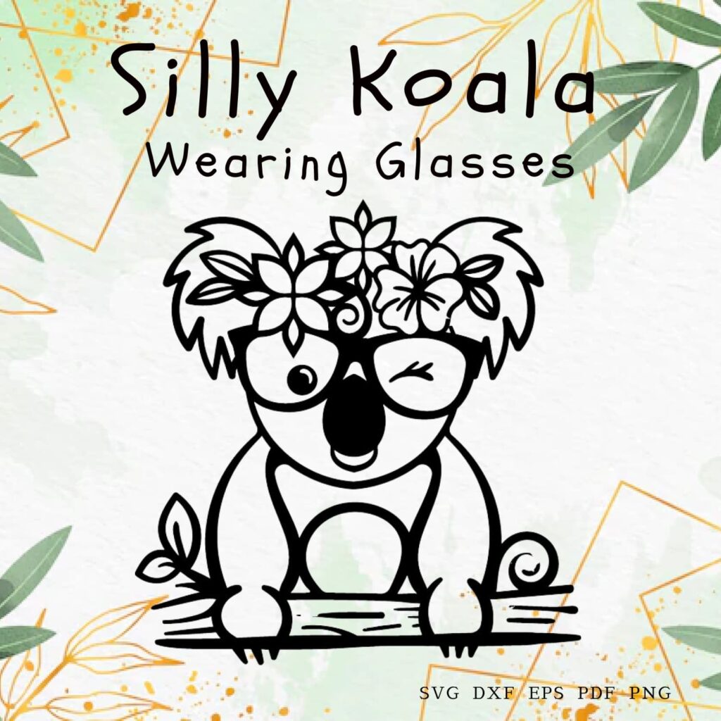 Silly Koala Wearing Glasses | Master Bundles