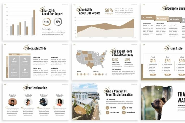 Bear - Wildlife Powerpoint Template – MasterBundles