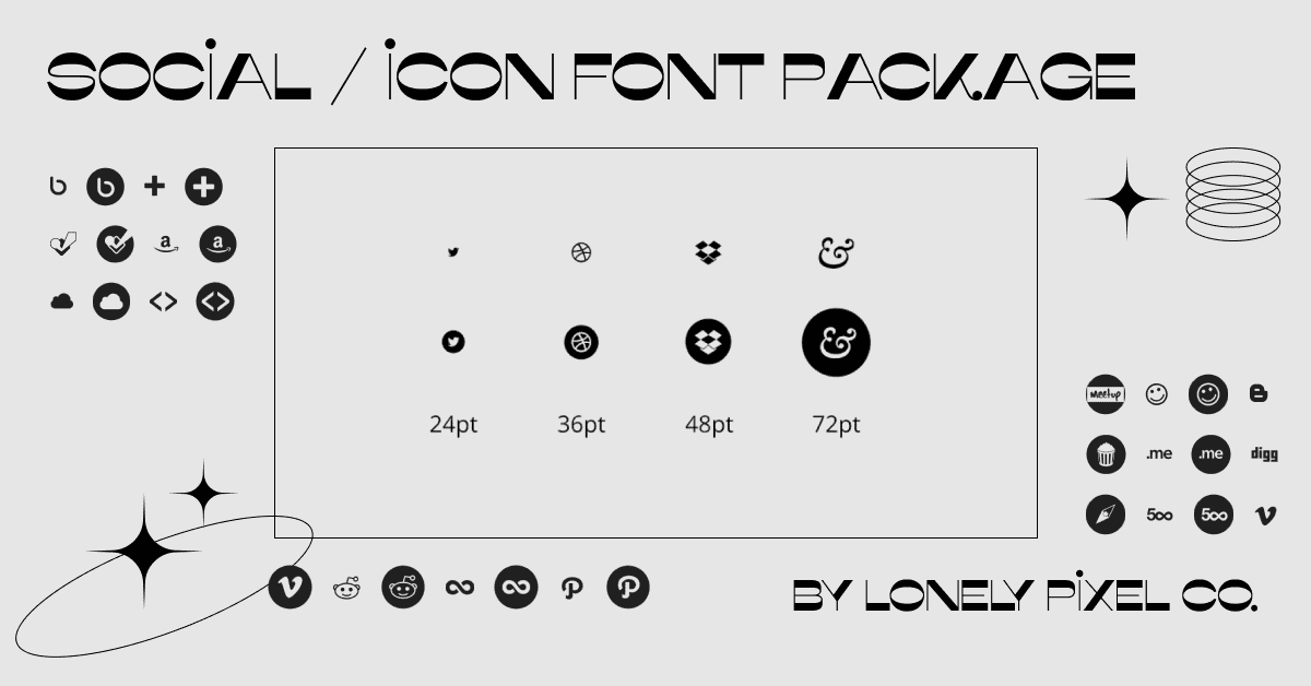 Social / Icon Font Package – MasterBundles