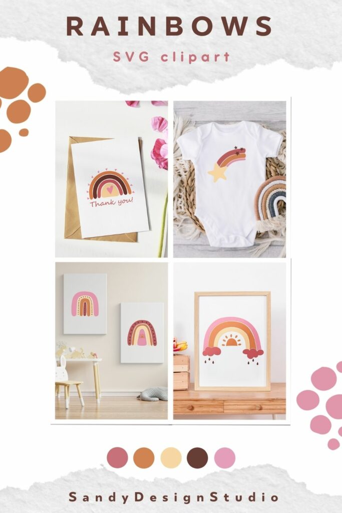 Boho Rainbow baby clipart SVG - MasterBundles