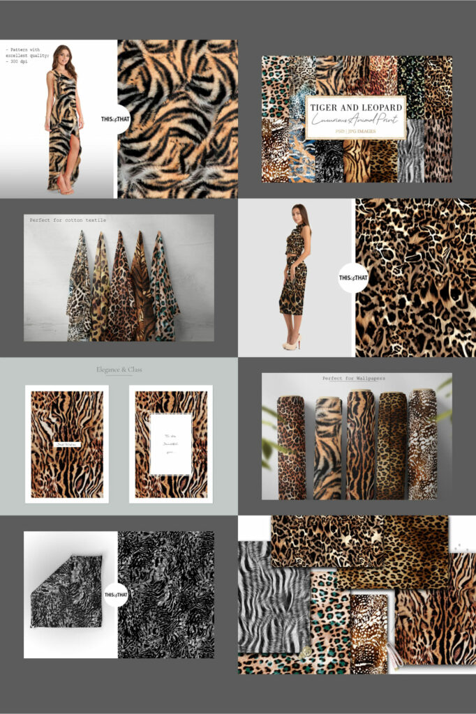 Tiger and Leopard Patterns | Master Bundles