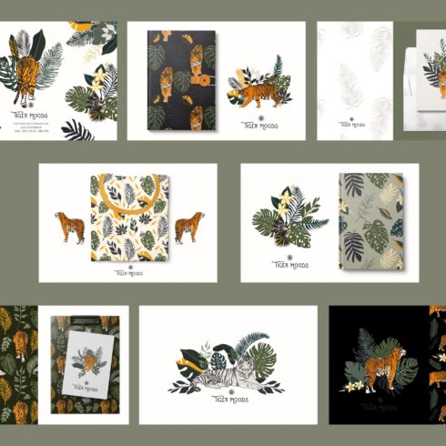 Tiger Moods Elements & Patterns – MasterBundles