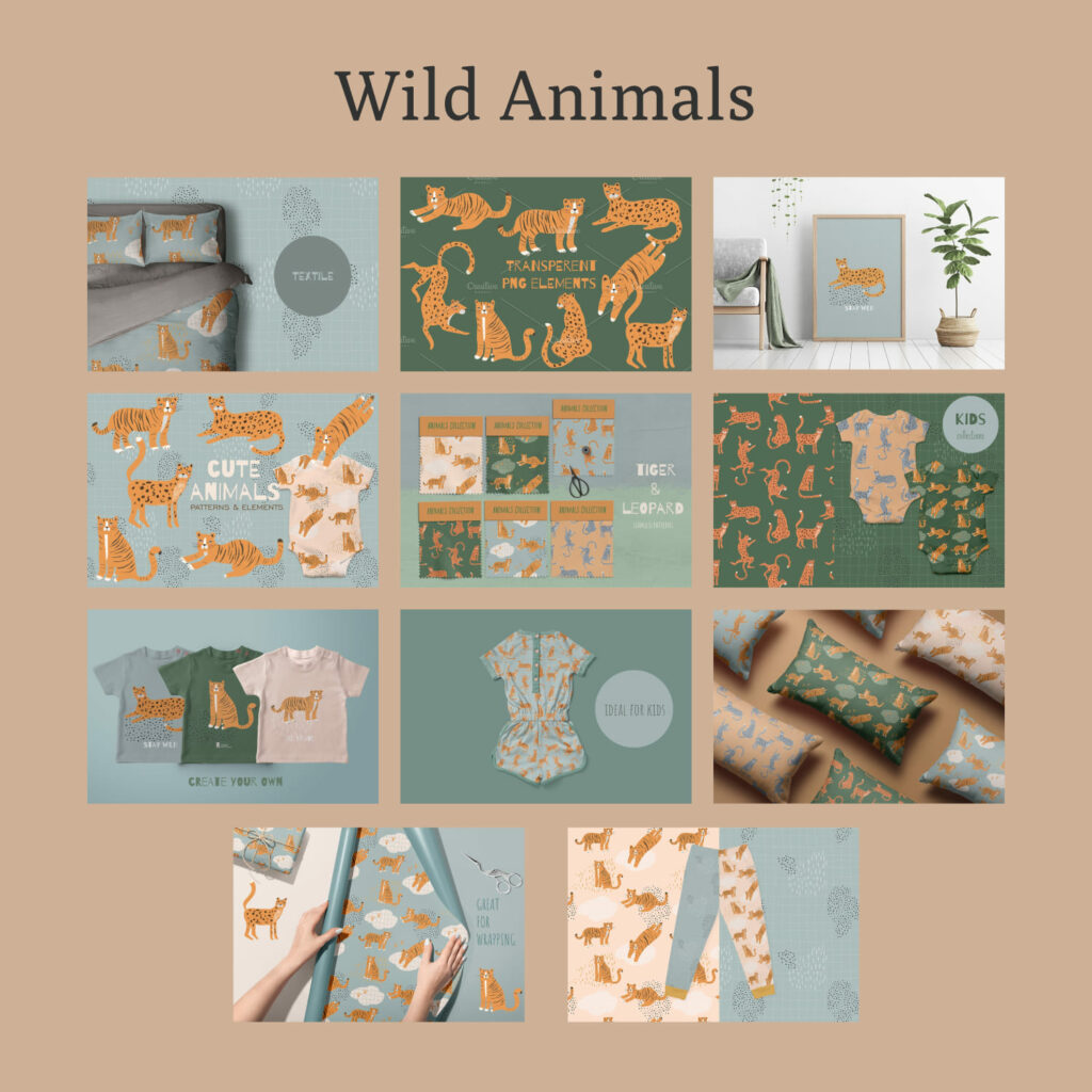 Wild Animals Patterns – MasterBundles