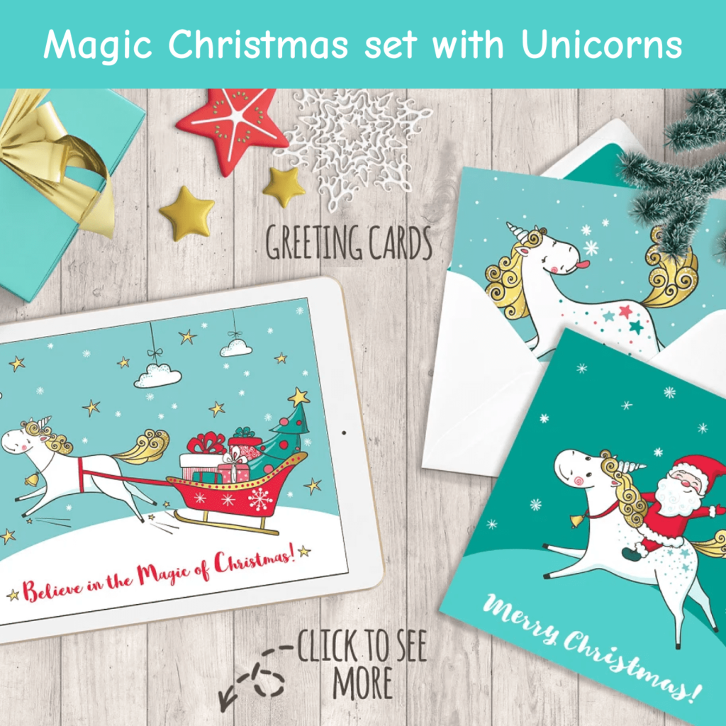 Magic Christmas Set with Unicorns – MasterBundles