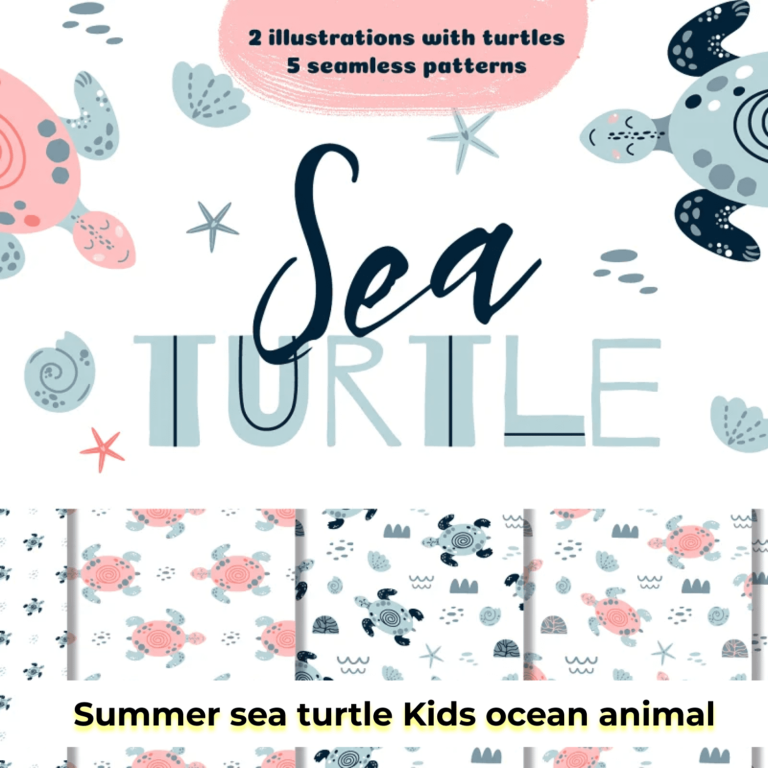Summer Sea Turtle Kids Ocean Animal – MasterBundles
