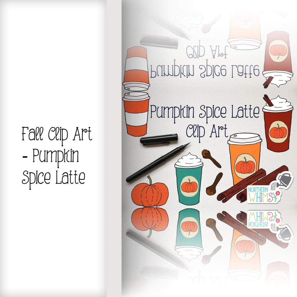 Fall Clip Art - Pumpkin Spice Latte – MasterBundles