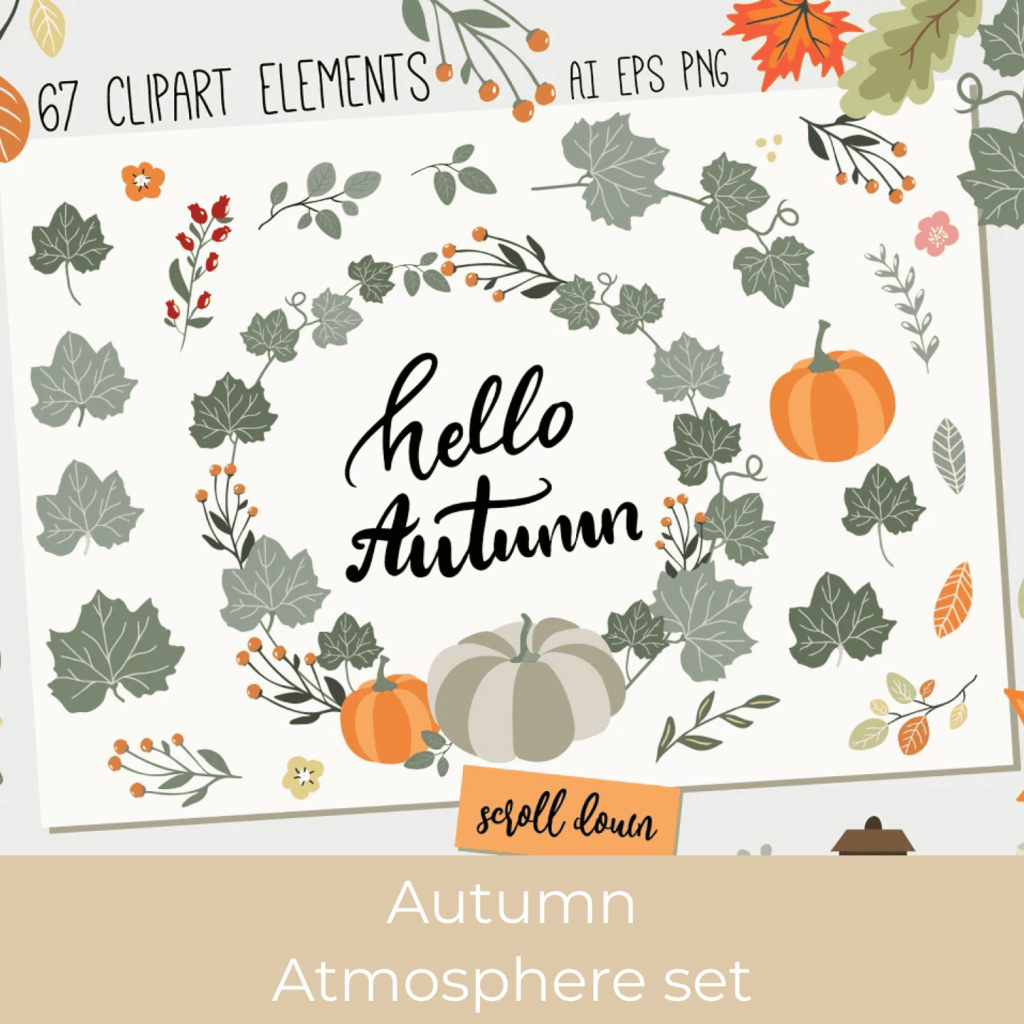 Autumn & Fall Clip Art, Quotes – MasterBundles