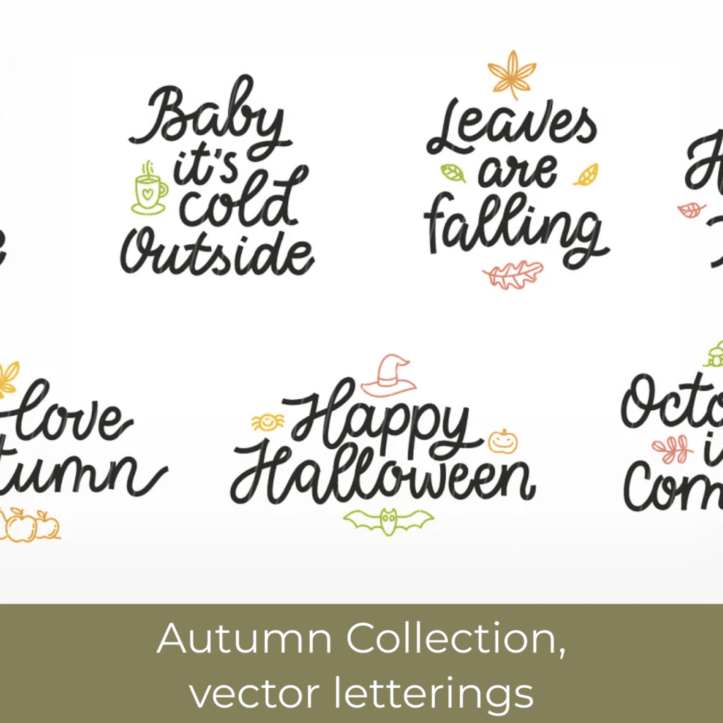 Autumn Collection, Vector Letterings – MasterBundles