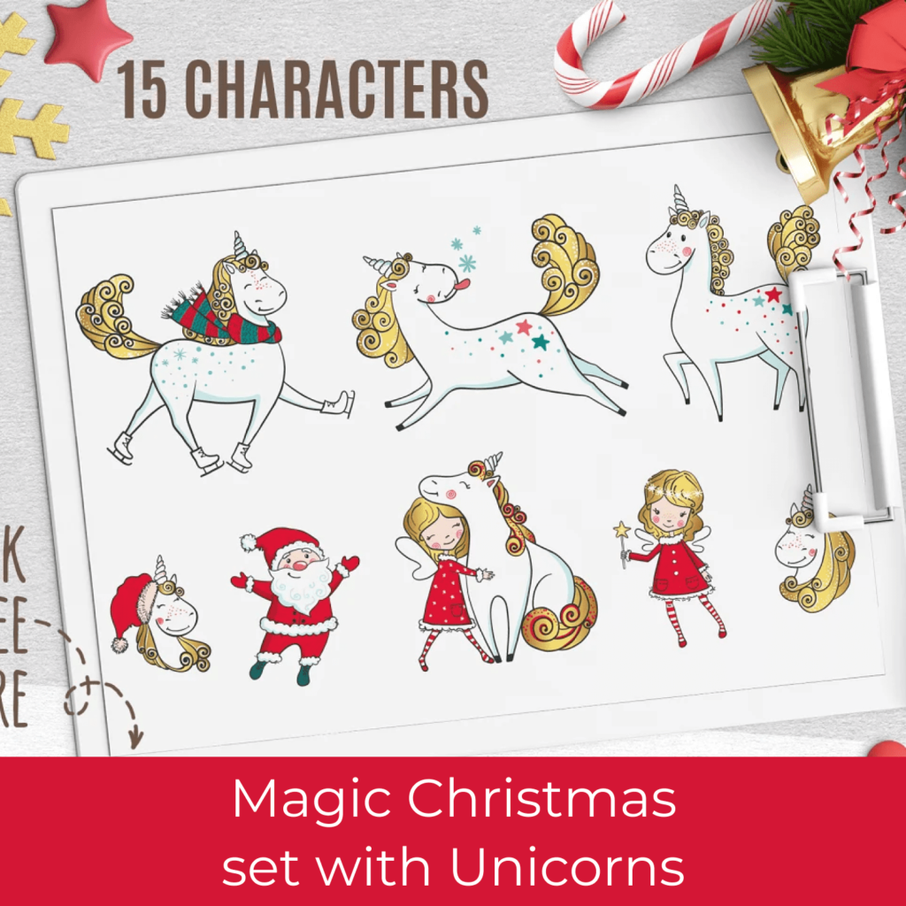 Magic Christmas Set with Unicorns – MasterBundles