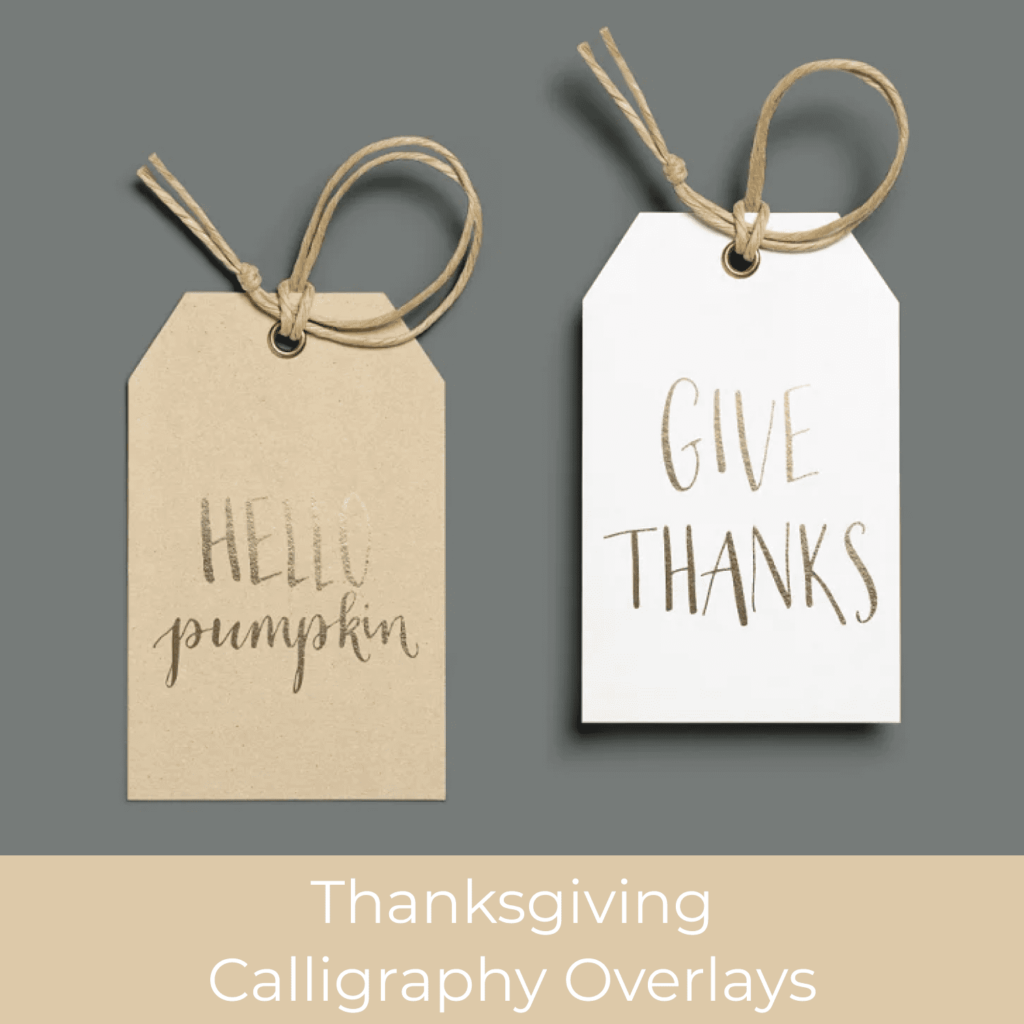 Thanksgiving Calligraphy Overlays – MasterBundles