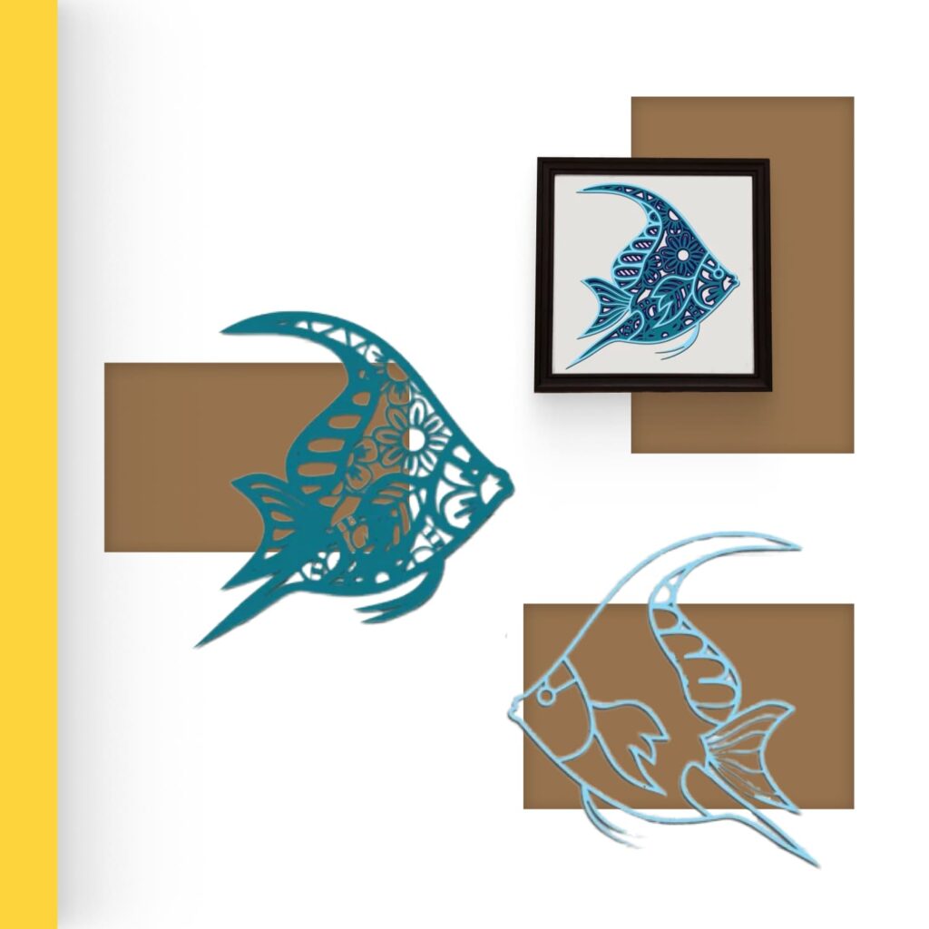 3D Layered Fish Mandala SVG 3 Layers – MasterBundles