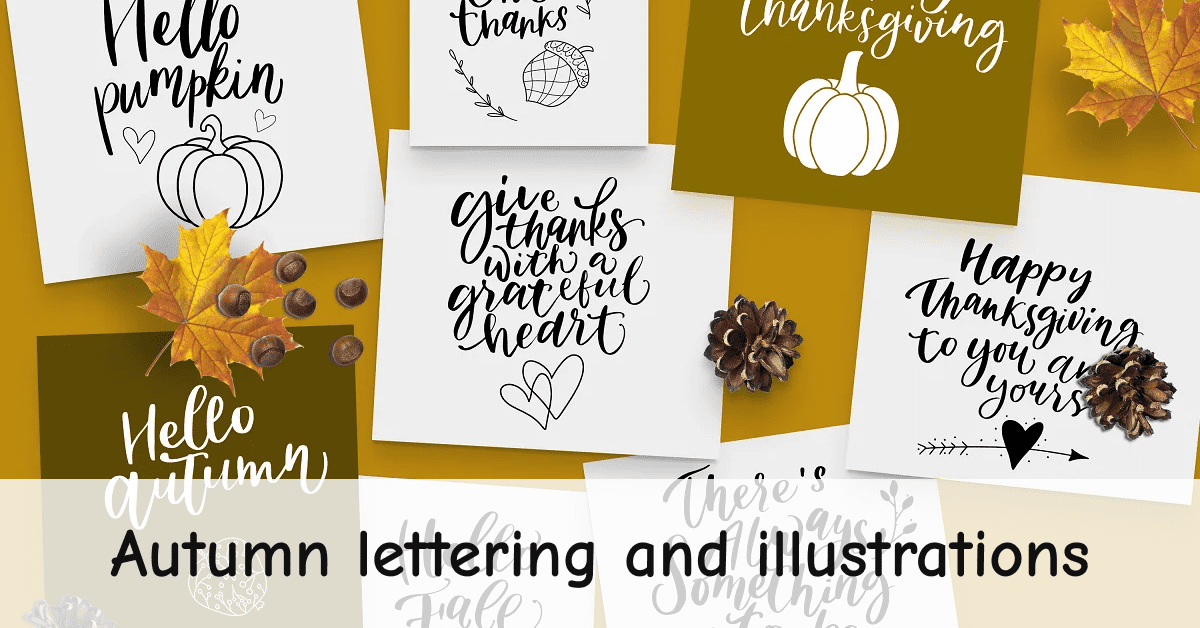 Autumn Lettering and Illustrations – MasterBundles