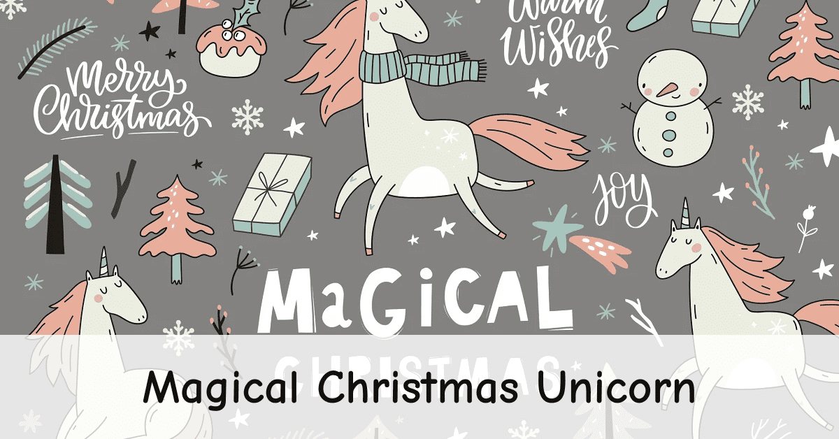 Magical Christmas Unicorn | MasterBundles