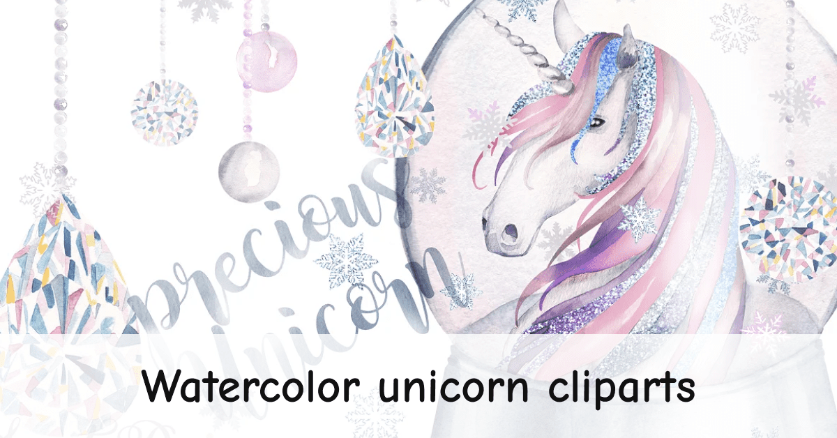 Watercolor Unicorn Cliparts – MasterBundles