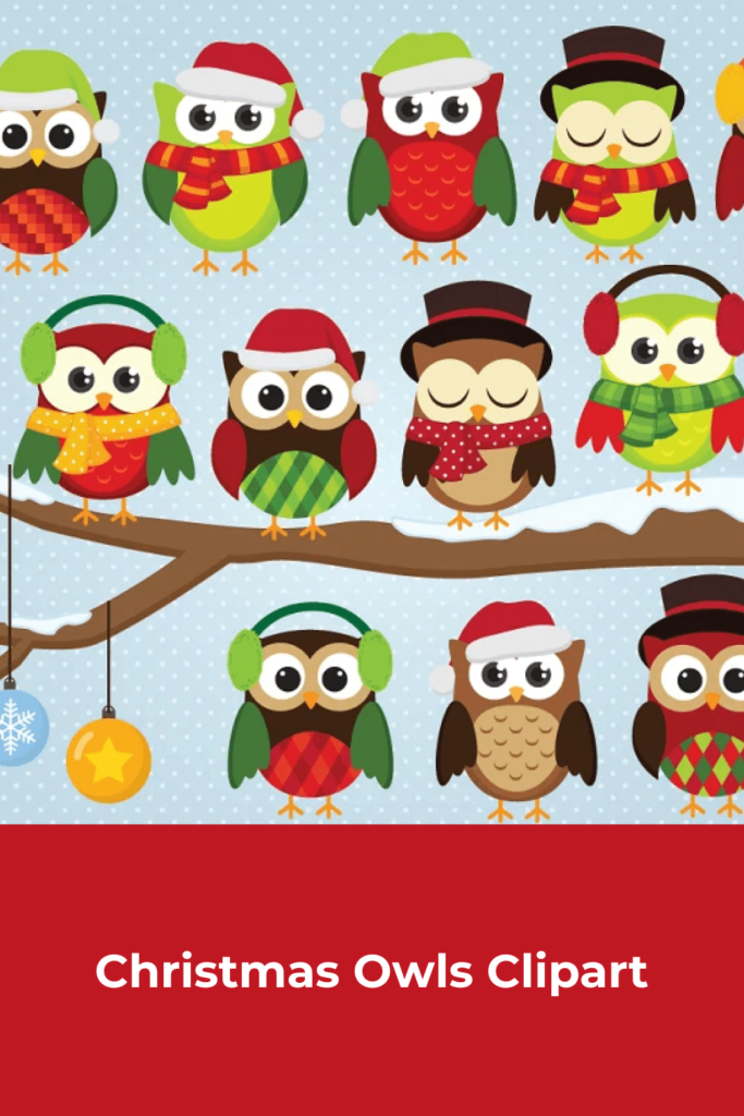 Christmas Owls Clipart – MasterBundles