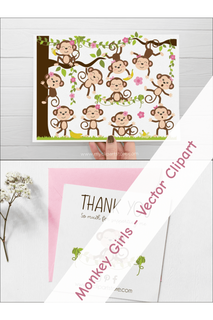 Monkey Girls - Vector Clipart – MasterBundles