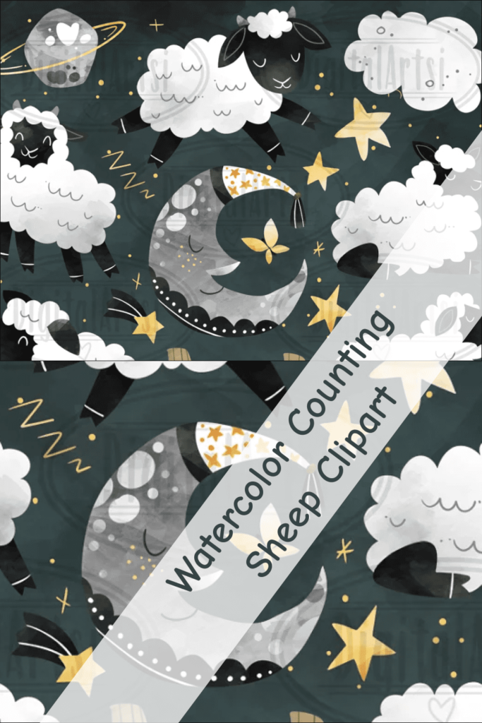 Watercolor Counting Sheep Clipart – MasterBundles
