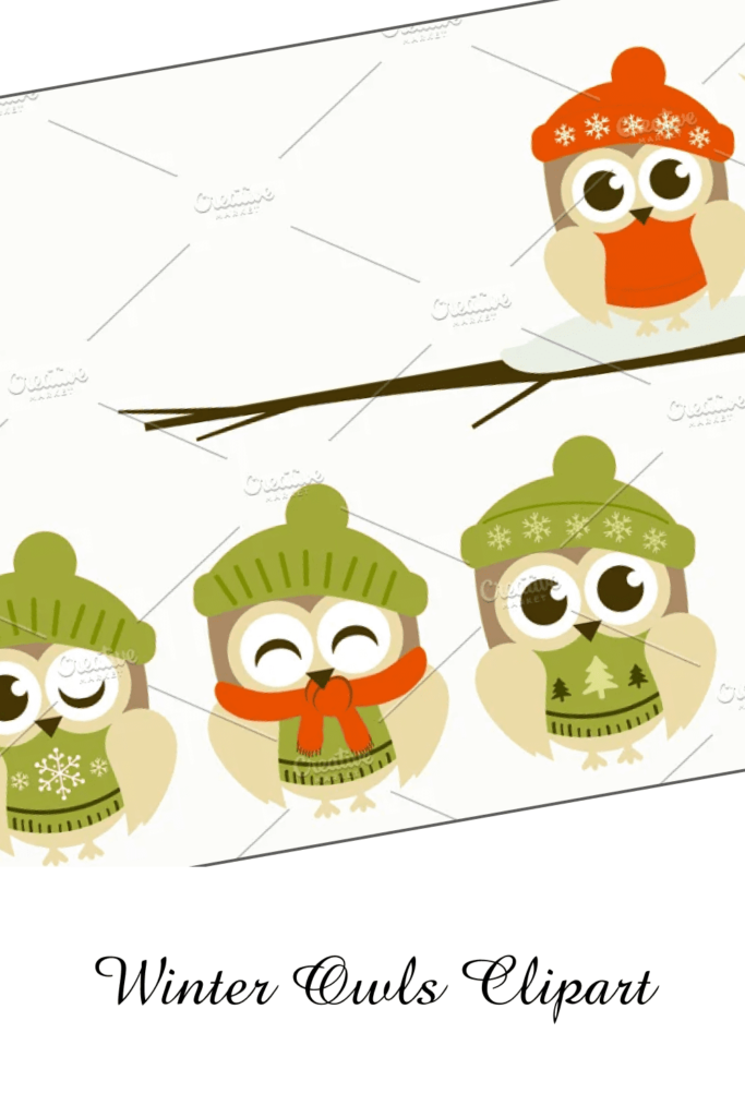 Winter Owls Clipart – MasterBundles