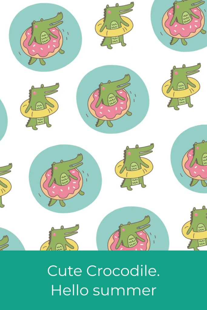 Cute Crocodile. Hello Summer – MasterBundles